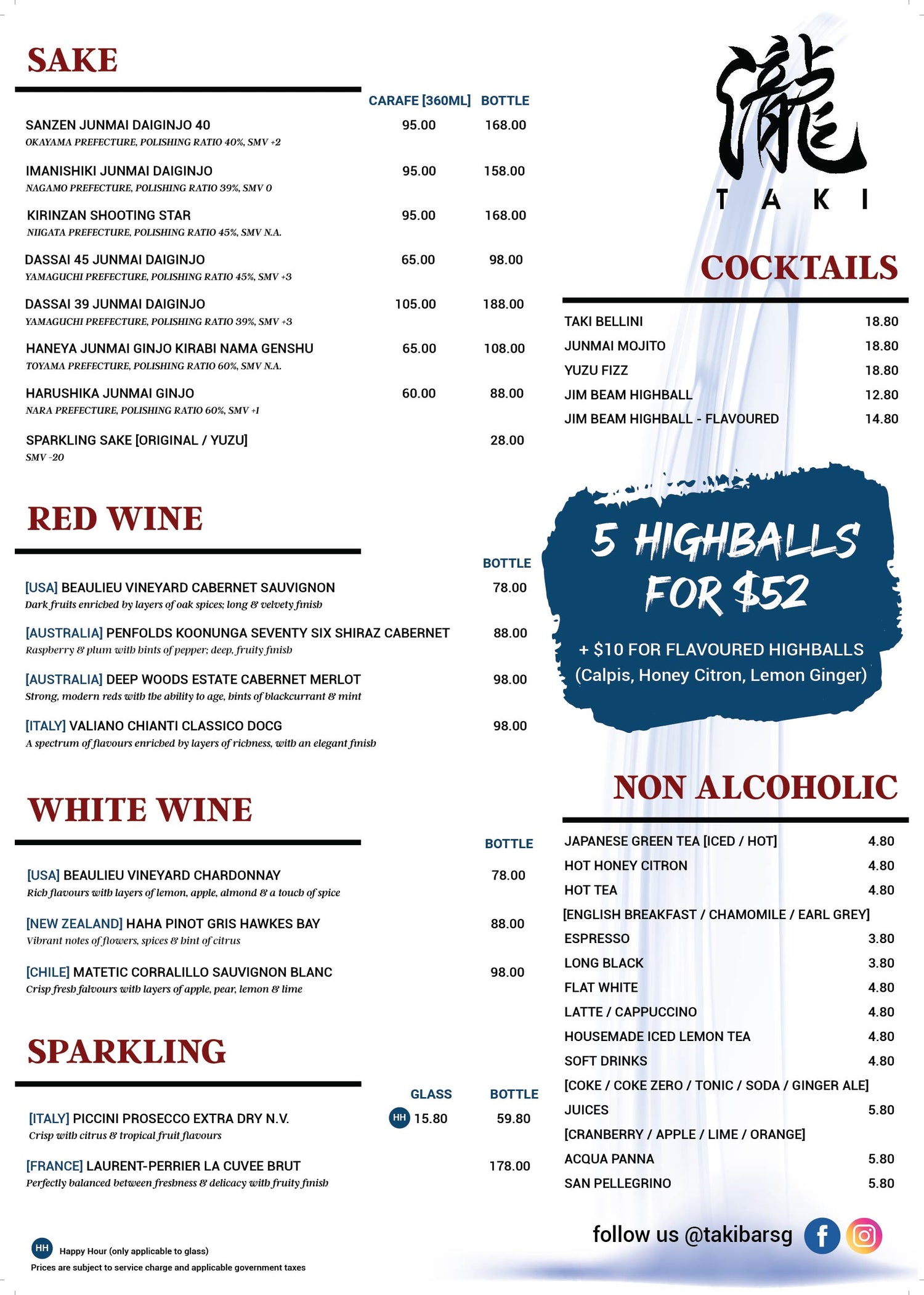 Lunch / Dinner/ Beverages Menu | Japanese Cuisine Singapore